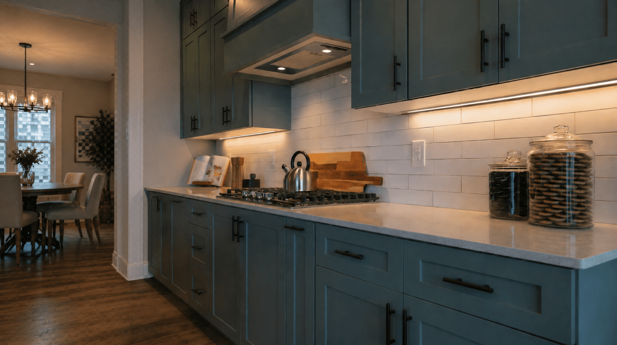 How Under Cabinet Lighting Upgrades a Drab Kitchen Into a Designer Space