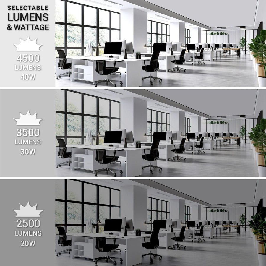 2x2 FT Back Lit LED Panel Black Trim | 4 Pack | NuWatt