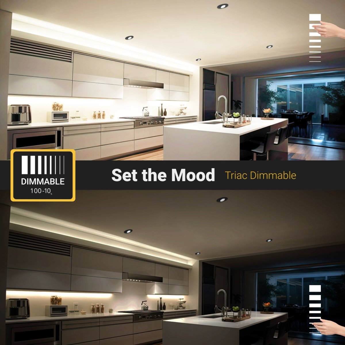 3" Black Recessed LED Gimbal Canless Downlight | NuWatt