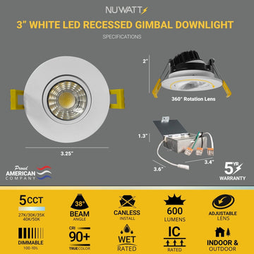 Round Recessed Lighting | NuWatt Lighting - USA Company