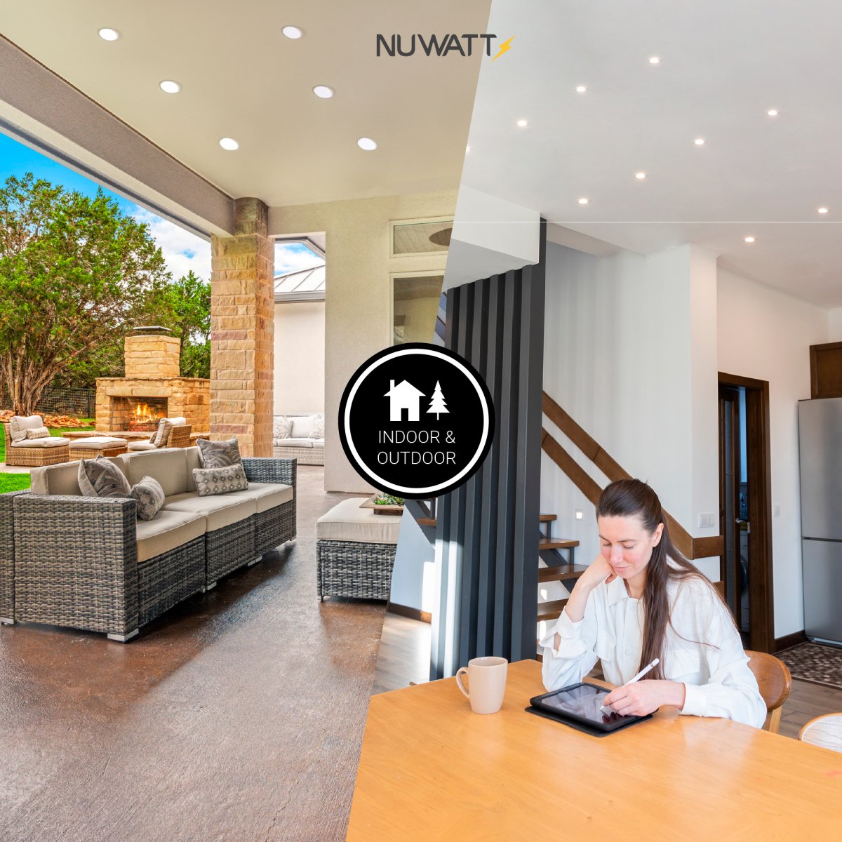 4" Smart Canless LED Recessed Lights Slim Wafer Lights | NuWatt