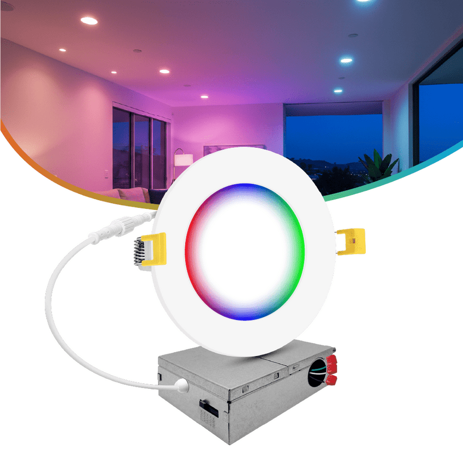 4" Smart Canless LED Recessed Lights Slim Wafer Lights | NuWatt