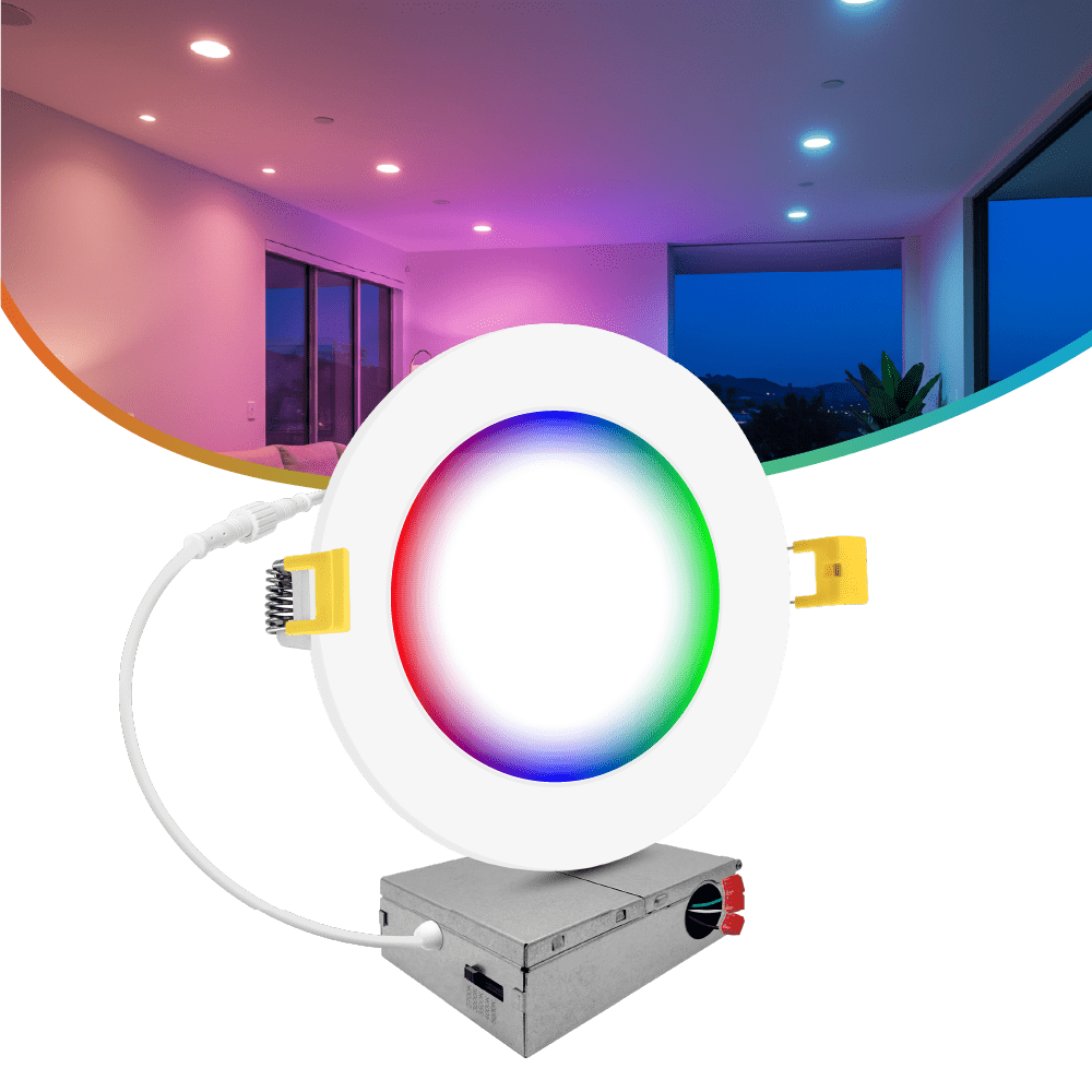 6" White Round Slim Recessed LED Ceiling Light | NuWatt
