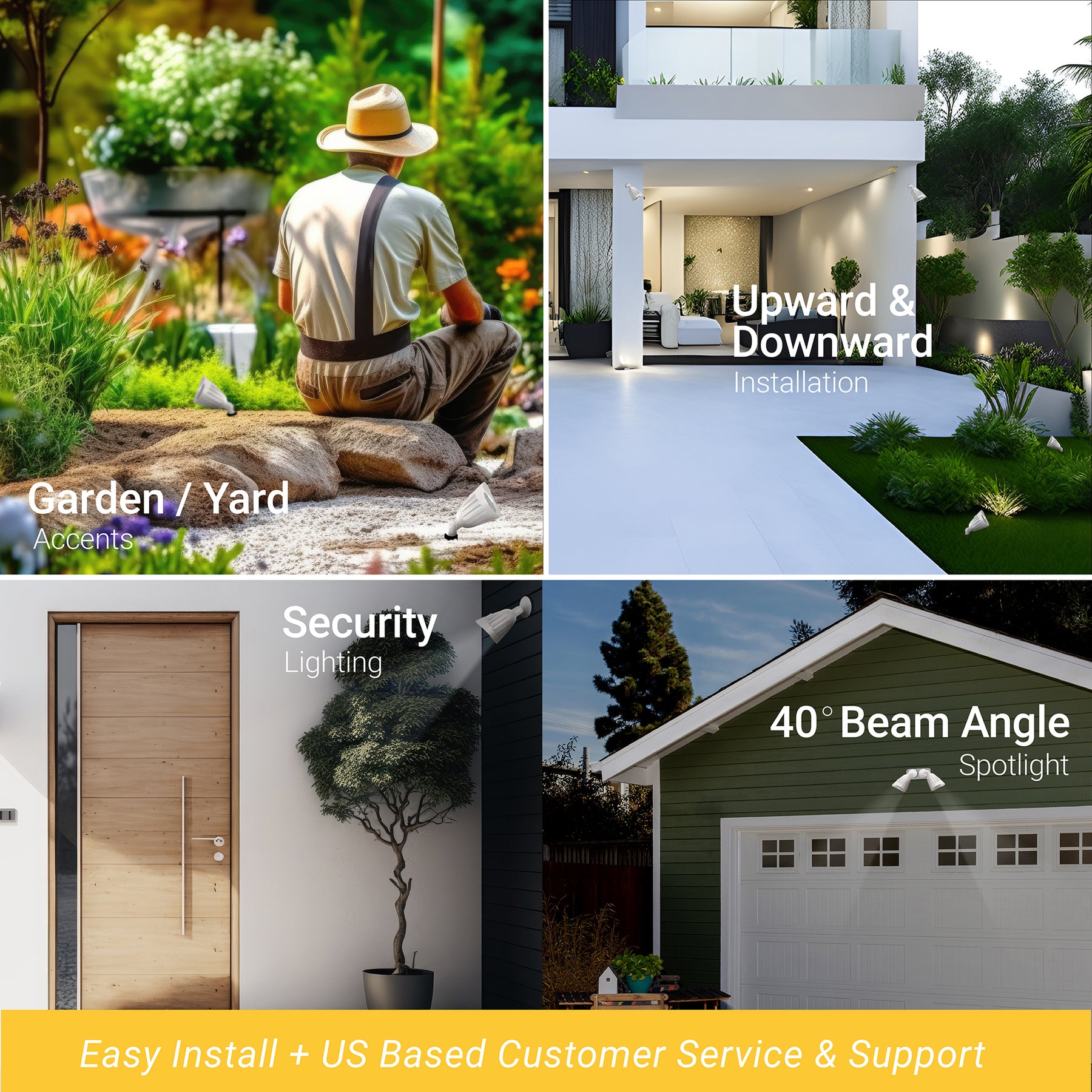 NUWATT White LED Bullet Spotlight Flood Light | NuWatt