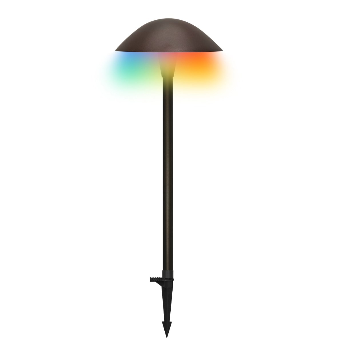 NuWatt RGBW Dome 12V LED Path Light, Bronze Finish
