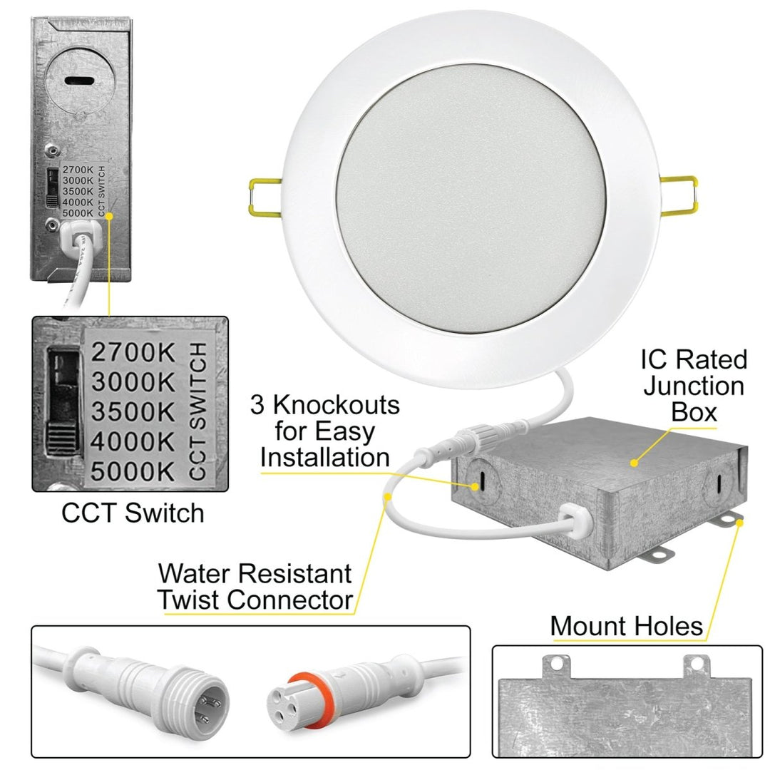 4" Inch 12 Volt Wafer Ultra Thin LED Recessed Lighting | NuWatt