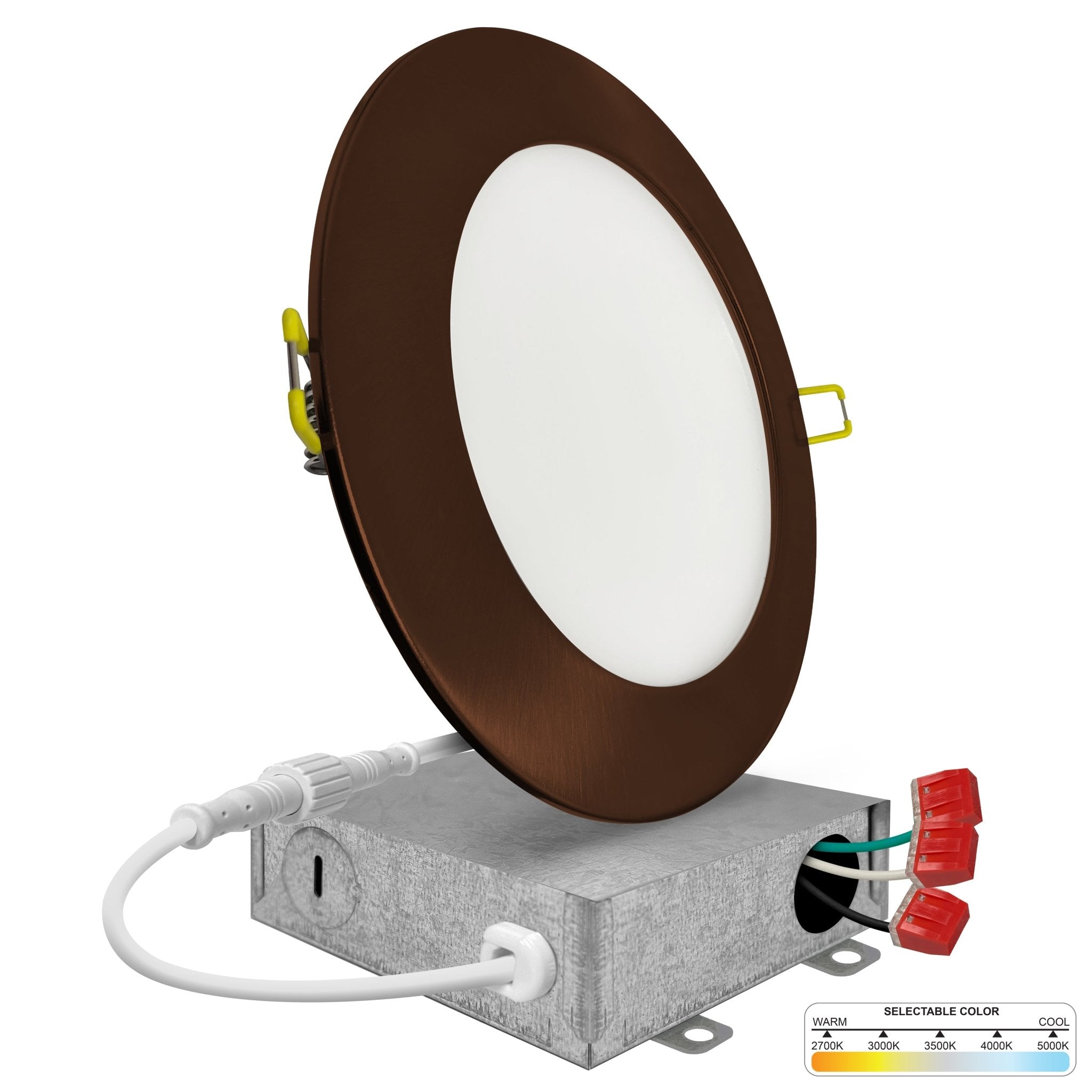 6" Bronze Round Slim Recessed LED Ceiling Light | NuWatt