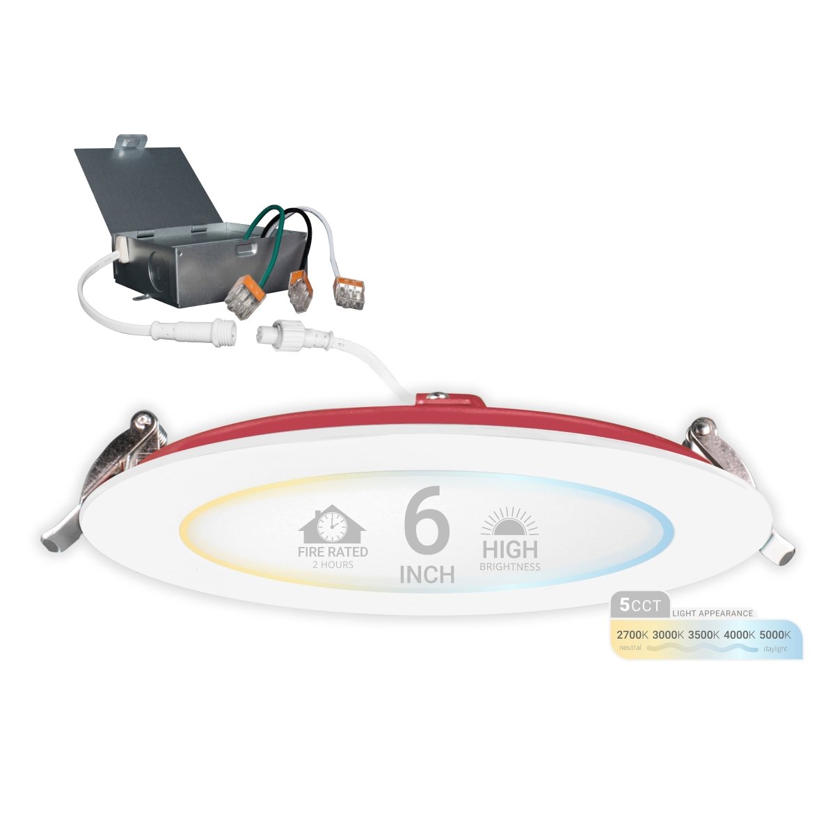 6" Fire Rated LED Recessed Emergency Back Up | White | NuWatt